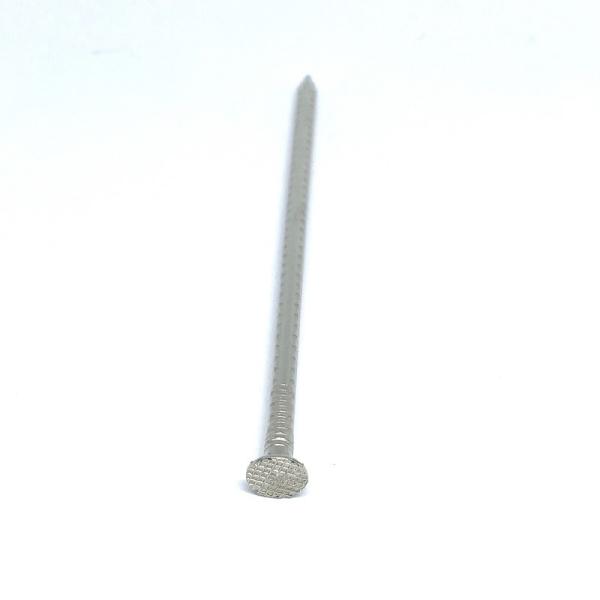 Quality 3.75X100MM Hollow Shank Stainless Steel Checkered Flat Head Nails for sale