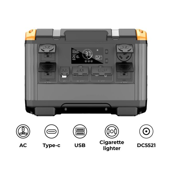 Quality Portable LiFePo4 Solar Power Station 2400W With LED Lighting / MPPT Controller for sale