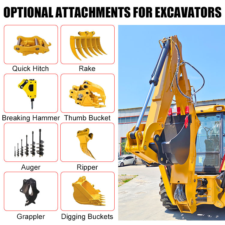 Backhoe loader side view