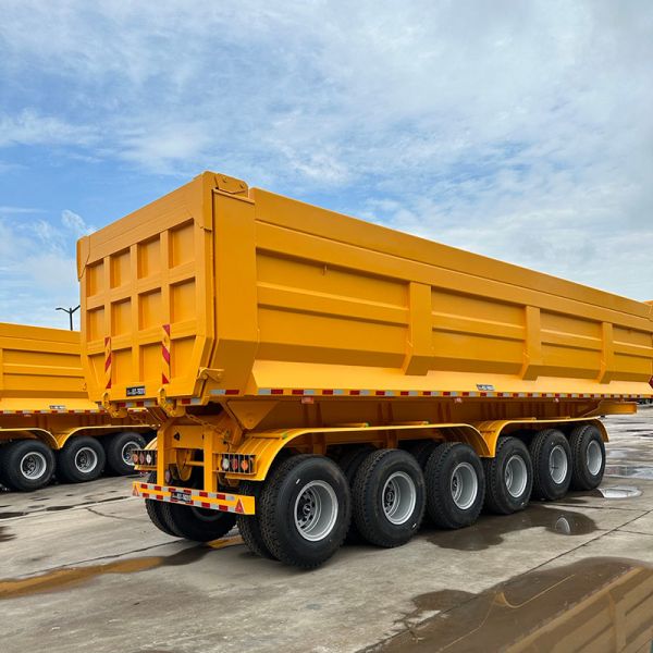 Quality 3 Axle 4 Axle Dump Trailer Load 40-50Cbm U Shape Tipper Trailer for Heavy Cargo for sale