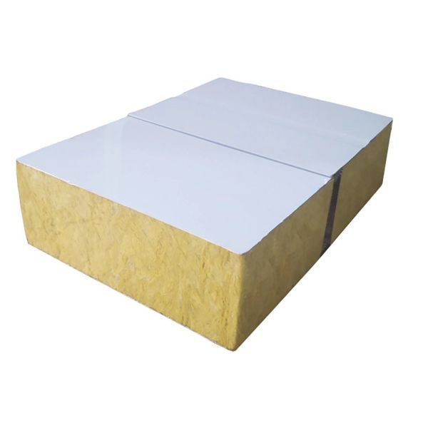 Quality Fireproof and Soundproof Structural Rock Wool Sandwich Wall Panel for Modern for sale