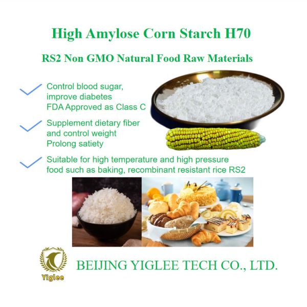 Quality BEIJING YIGLEE TECH High Amylose Maize Starch RS2 Resistant Low Glycemic Index Starches HAMS High Amylose for sale