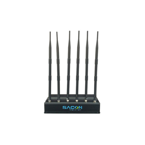 Quality DC12V Car Cell Phone Signal Jammer with 6 Omni Antennas and 15W Output Power for Conference Rooms for sale