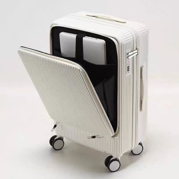 Quality Custom Logo Accepted TSA Lock Front-opening Luggage in Aluminium Alloy Trolley for Business-Ready Travel and Unisex for sale