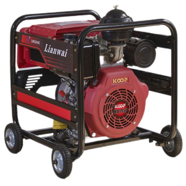 Quality 250A Portable Pipeline / Steel Structure Diesel Welding Generator With AC 3kW / for sale