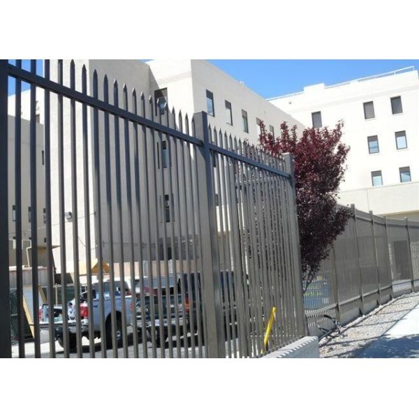 Quality Metal Anti Corrosion 210cm Tall Flat Top Tubular Fencing For Parks for sale