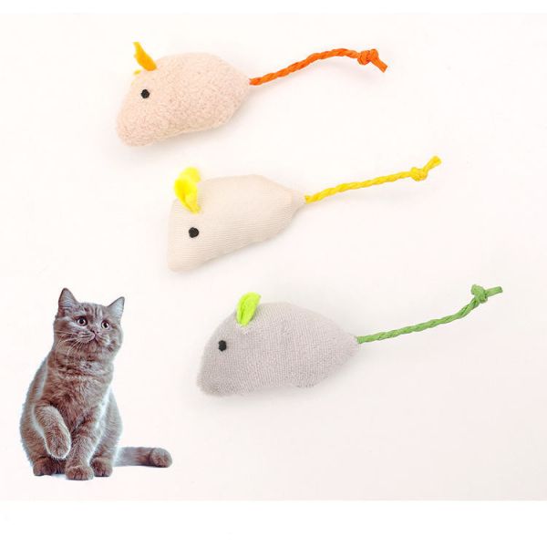 Quality Plush Catnip Mouse Cat Toy for Interactive Indoor Cats Kitten Play Popular Style for sale