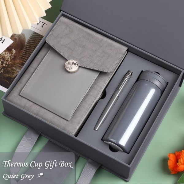 Quality 3D Color Clasp Customization Notebook Multi-Pocket Design Gift Box Pen Thermos for sale