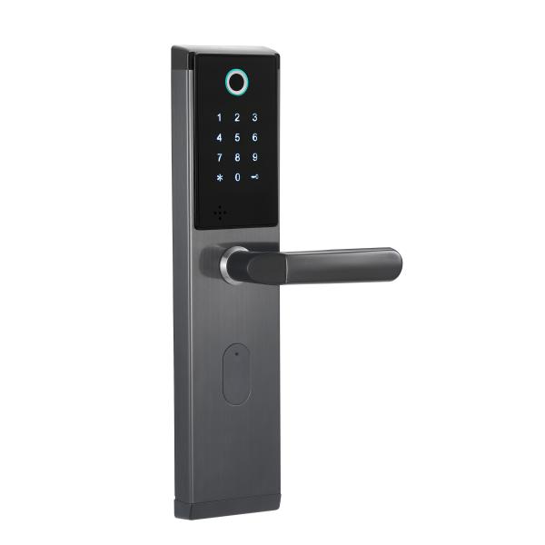 Quality Office Stainless Steel 60mm Backset Fingerprint Door Lock for sale