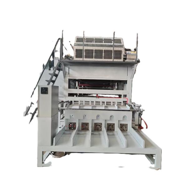 Quality Fully Automatic Paper Pulp Moulding Machine Paper Egg Tray Machine Production Line PLC Controlled Large Capacity 5*8 Molds Rotary Forming for sale
