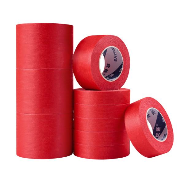 Quality Adhesive Delicate Painters Tape 3 Inch Masking Tape Red Composite 80mic for sale