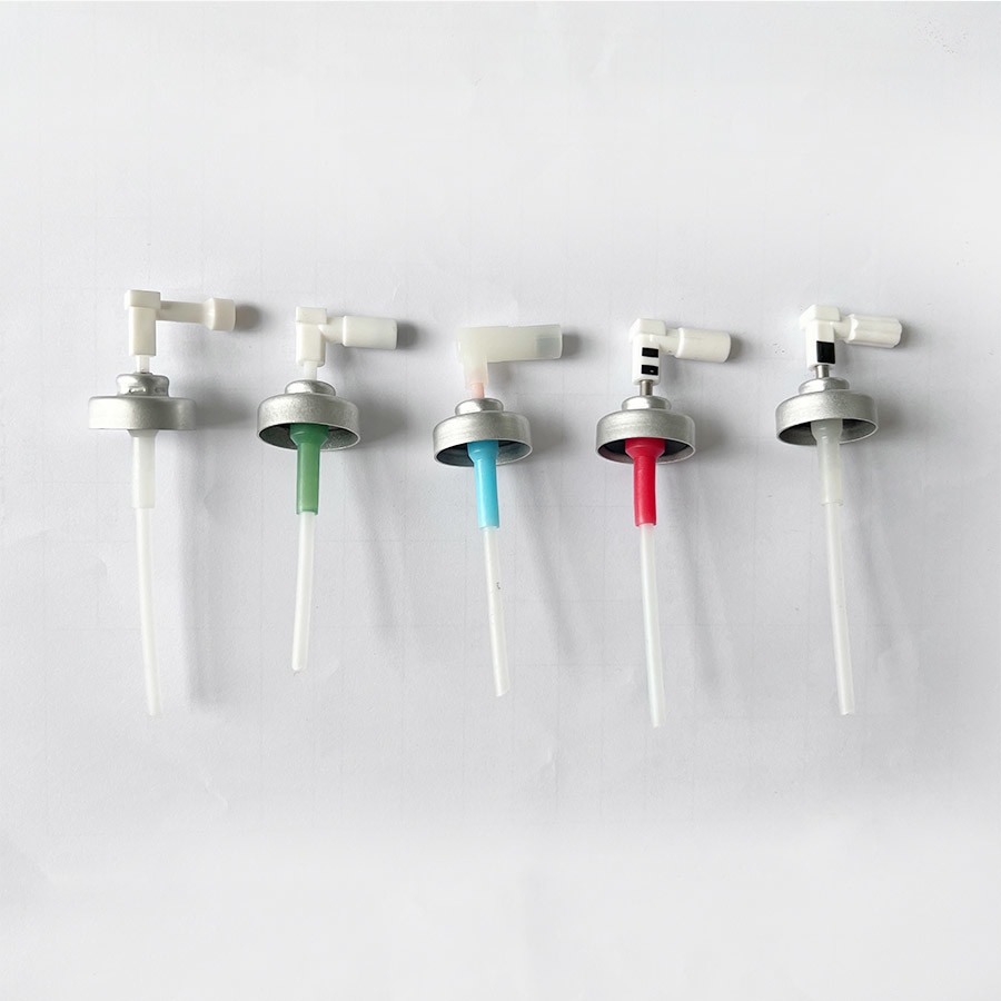 L Actuator Aluminum Metered Aerosol Valve For Cosmetic Aerosol Cans ...