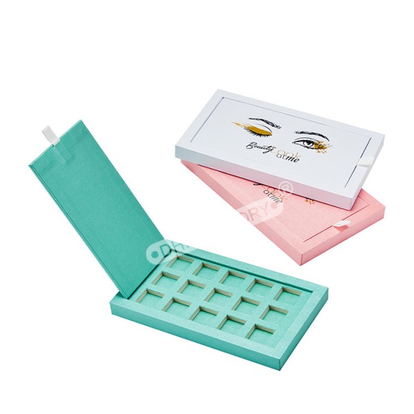 Quality Eco Friendly Paperboard Eyeshadow Palette Box Cardboard Cosmetic Packaging Boxes for sale