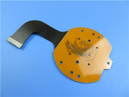 Quality Double Layer Flexible Printed Circuit (FPC) With Black Coverlay and FR4 as Stiffener plus Gold Pads for Gigabyte Switch for sale