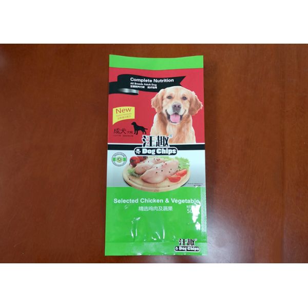 Quality Color printing side can unfold the top of pet food packaging bag can add repeated zipper for sale