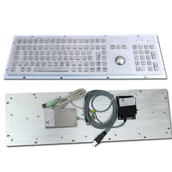 Quality Vandal - Resistance IP65 Industrial PC Keyboard with 25MM Metal Trackball for sale