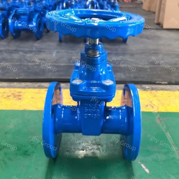 Quality BS 5163 Non Rising Stem Resilient Seated Valve Rubber Seat Blue for sale
