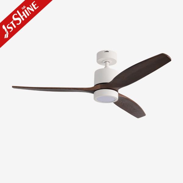 Quality 52 Inches Solid Wood Ceiling Fan with LED Light and Remote Control for Quiet for sale