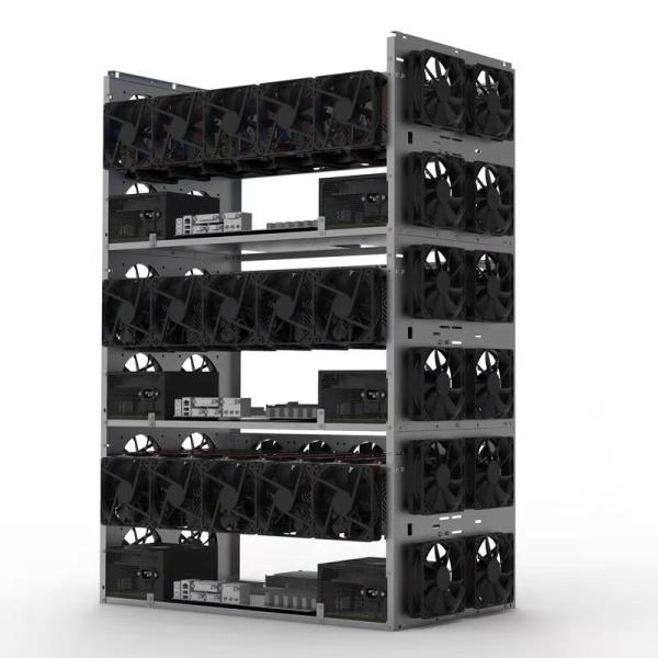 Quality Graphics Case Crypto Coin 8gpu Ethereum ETH Mining Frame Rig Open Air Stackable for sale