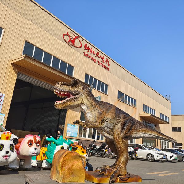 Quality Silicone Simulated Lifelike Animated T Rex Dinosaur Model For Park for sale