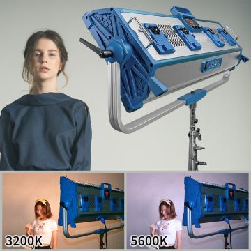 Quality High Power DMX Bi Color LED Video Studio Lights 500 Watt 3200 5600K Dimmable for sale