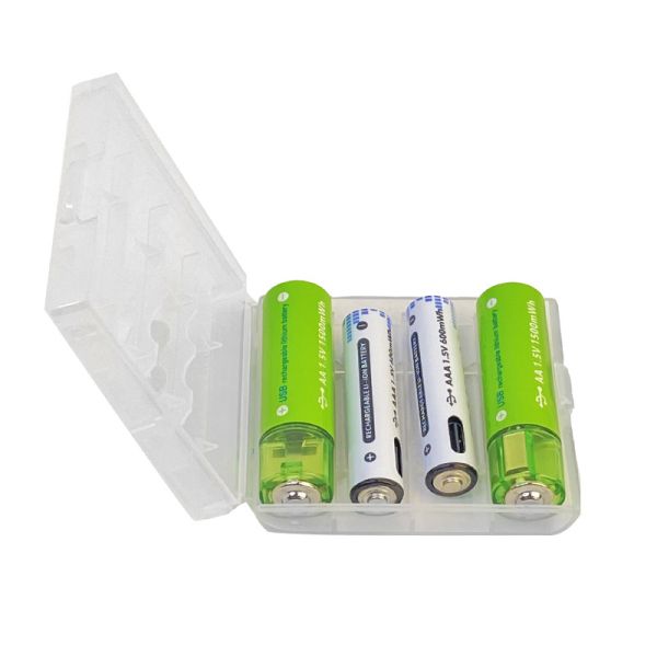 Quality 1.5v Rechargeable Lithium Battery USB Type C Input Greener 1500mWh for sale