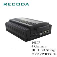 Quality Full Screen Preview Mobile DVR Camera Systems 1080P 4Ch HDD/SD 4G/WIFI/GPS for sale