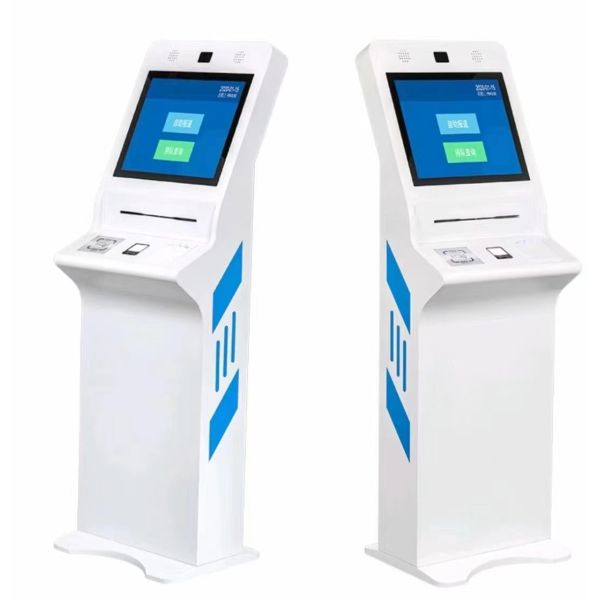 Quality 24 Inch Interactive Kiosk with Receipt Printer and ID Card Reader for Self for sale