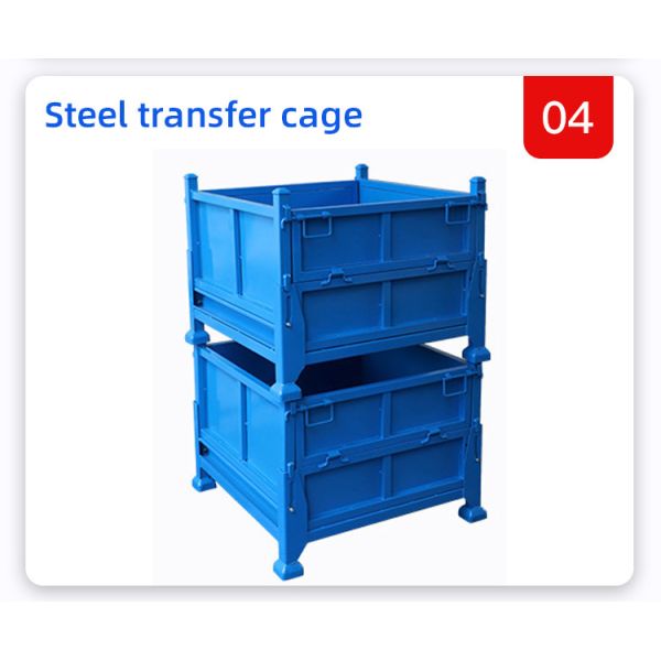 Quality Heavy Duty Warehouse Steel Storage Cage Foldable And Stackable Customized Color for sale