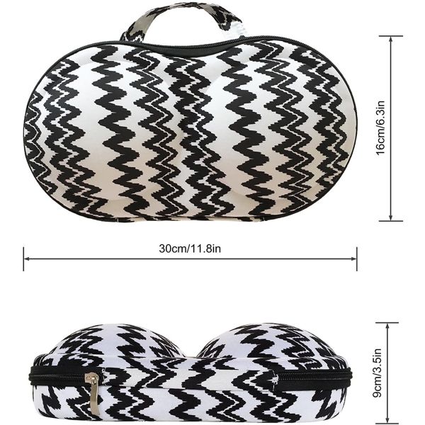 Quality 1680D nylon Portable Bra EVA Travel Case With Net for sale