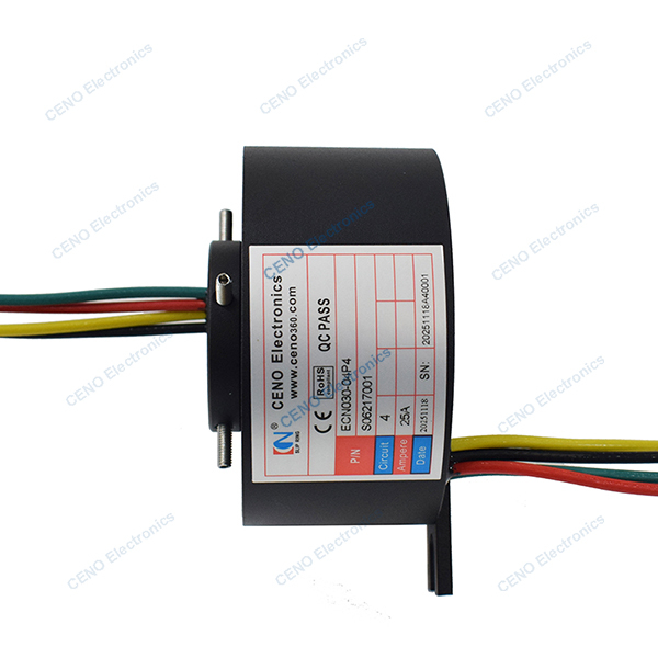 Quality Through Hole Slip Ring with 4 circuits Electric Power 25A and Optional for sale