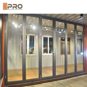 Quality Waterproof Bifold Aluminum Folding Doors Environmental Durable Design custom for sale