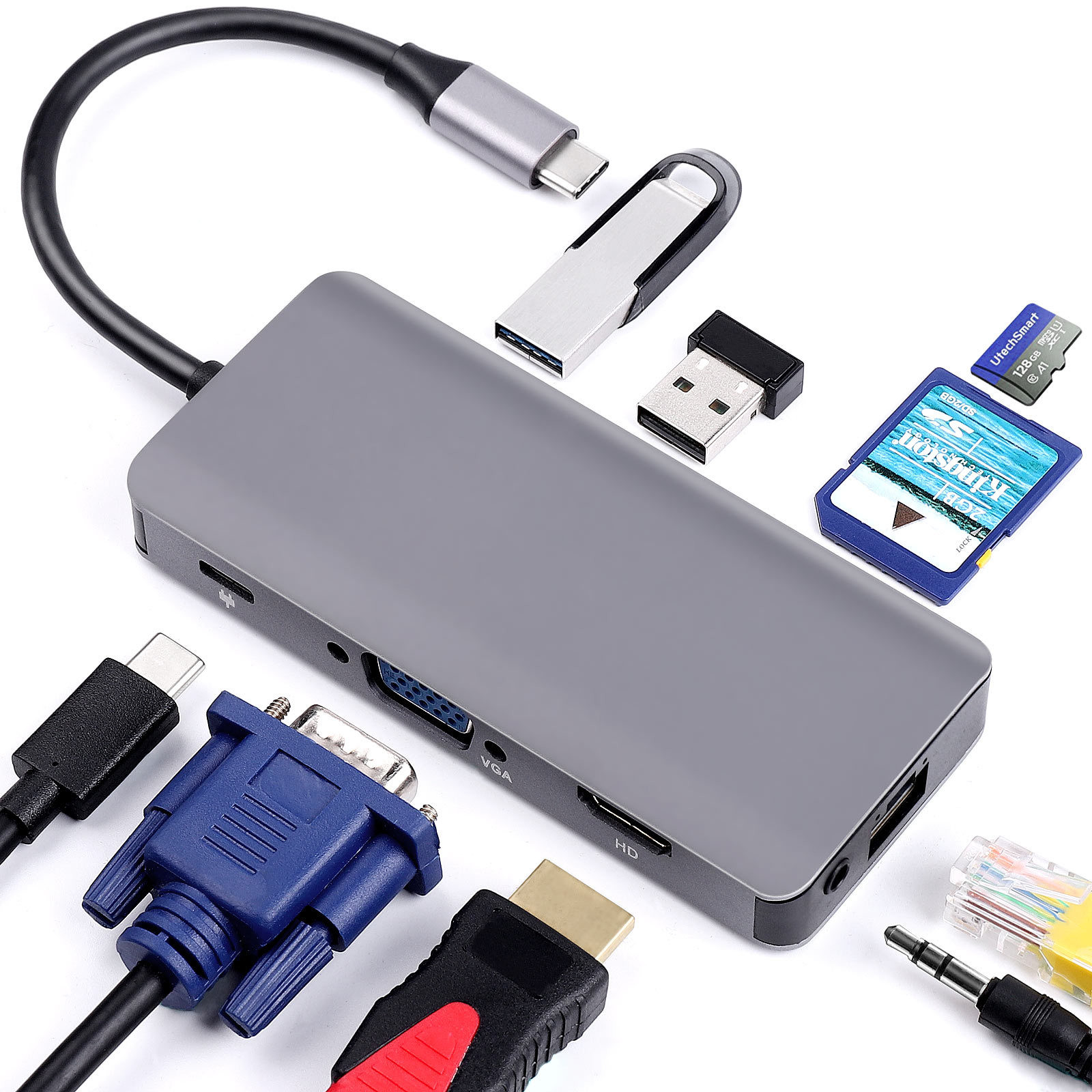 Quality Multifunction Multiple USB C Hub for sale
