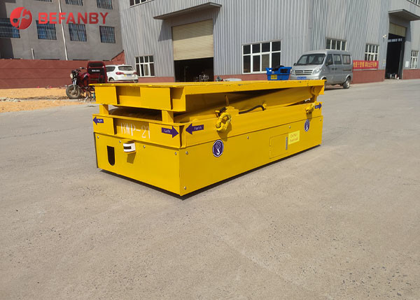 Quality Electrical Lift Steerable Hydraulic Transfer Trolley for sale