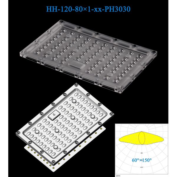 Quality High-Efficiency Floodlight Lens | 185×116 mm | Fits 80pcs 3030 LEDs | Weather-Proof Precision Optics for sale