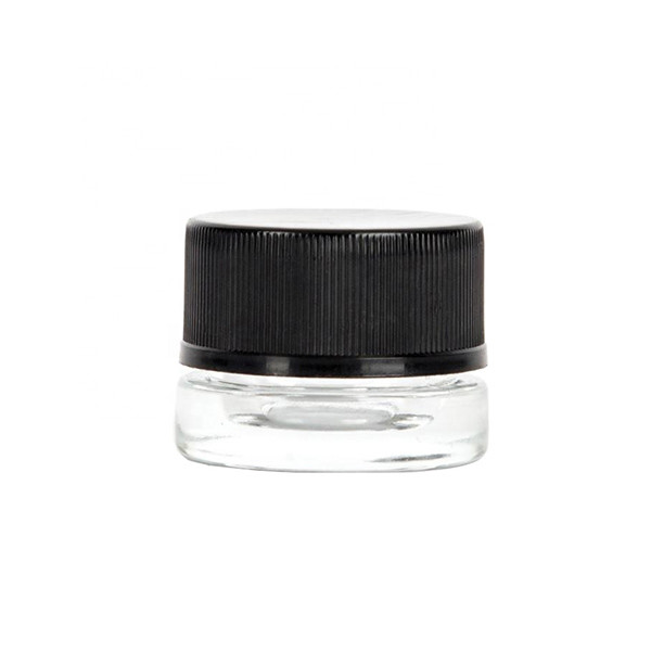 Quality Thick Wall 5ml Glass Concentrate Jar Childproof Wax Concentrate Container for sale