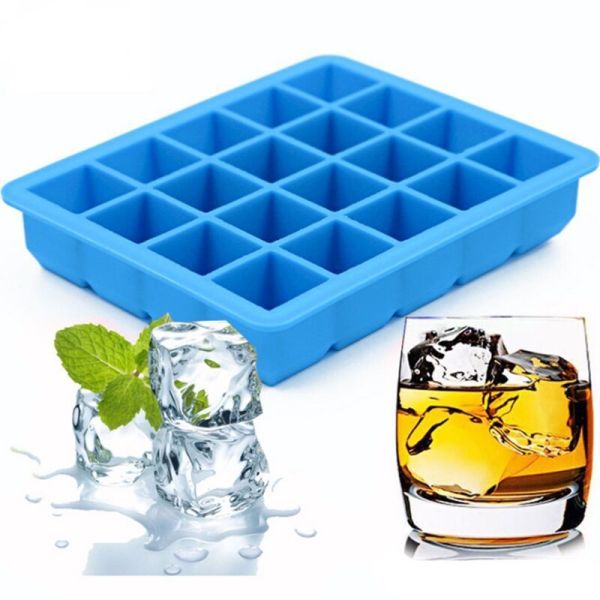 Quality Silicone Ice Cube Tray 15*12.3*2.3cm for Freezer Easy Release Square Shaped Ice Mould for sale