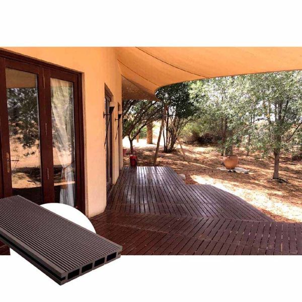 Quality Smoke Gray Hollow Composite Deck Board Brushwood For Yard Antisepsis for sale