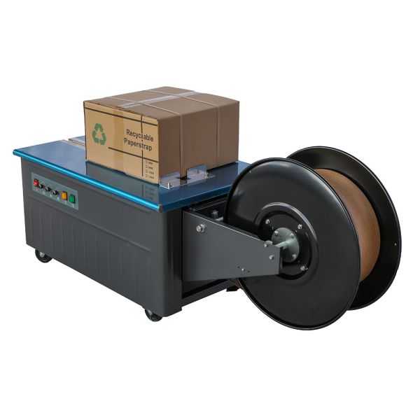 Quality Red Frame Semi Automatic Strapping Machine / Semi Automatic Binding Machine for sale