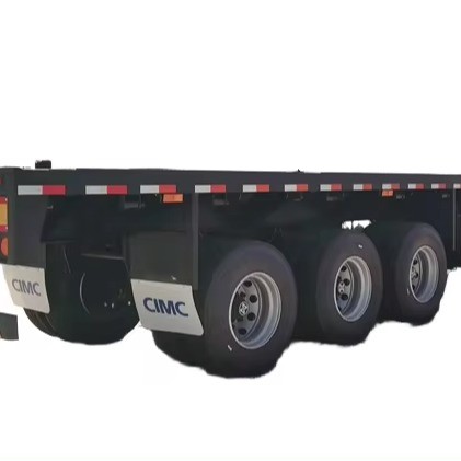 Quality CIMC Latest Design Flatbed Trailer for Efficiently Transporting for sale