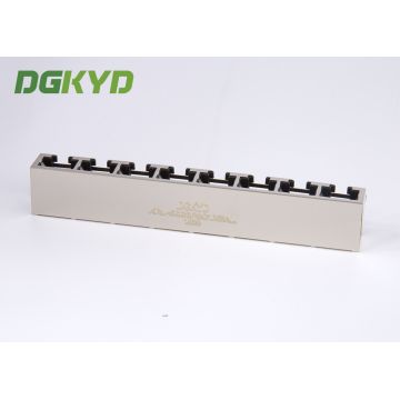 Quality KRJ-56B8P8C1X8NL 8 contacts 8 position rj45 modular connector 1X8 multiple port for sale