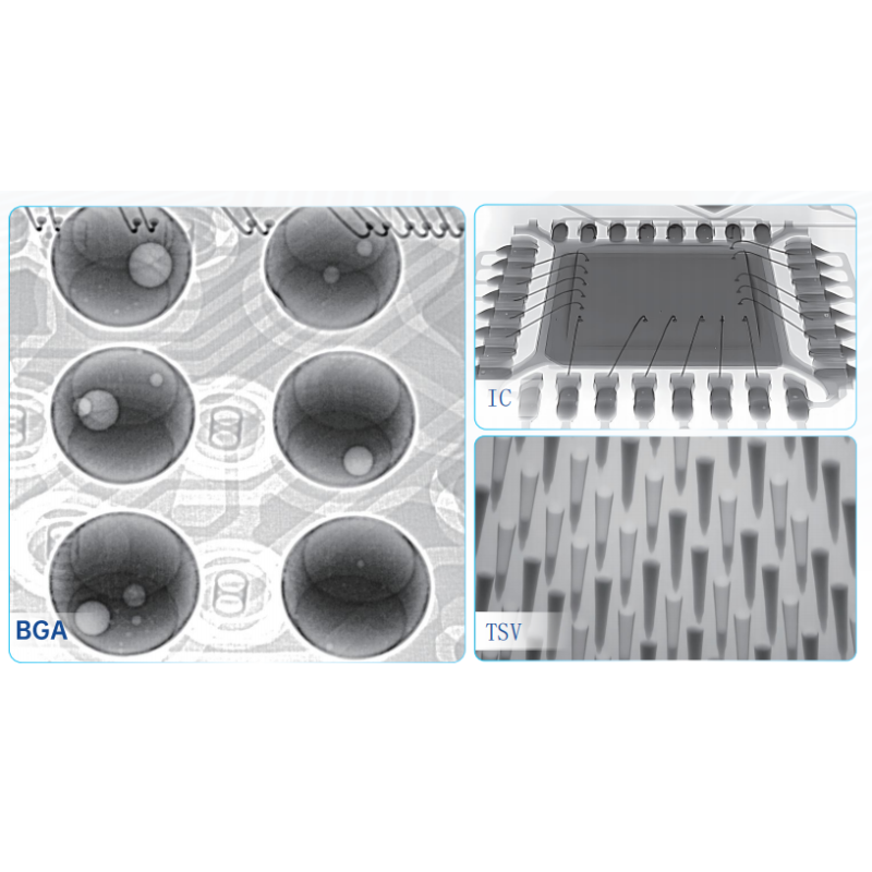 Sample inspection images demonstrating AX9600 X-ray system capabilities