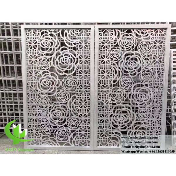 Quality Powder Coated Laser Cut Aluminum Screen and Facade Panel with Customizable RAL Colors for sale