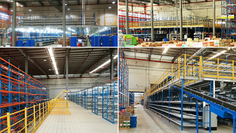 Mezzanine Rack Supported By Carton Flow Rack Warehouse Storage Rack