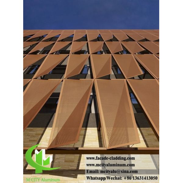 Quality 3mm Thickness Powder Coated Perforated Aluminum Facade Panel with Customizable Designs for Building Cladding for sale