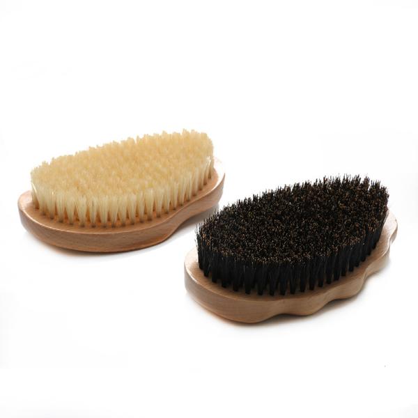 Quality Customer Logo 360 Wave Curved Brush Natural Soft Mixed Medium Hard Boar Bristle for sale