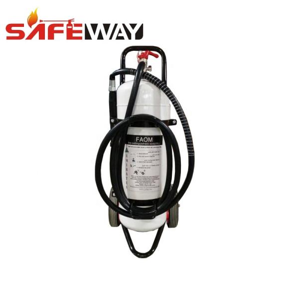 Quality St12 Foam Fire Extinguisher Chemical Trolley 25L Coated White for sale