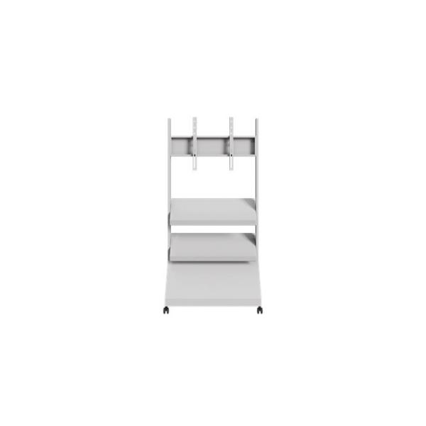 Quality Shelves Management Rolling TV Stand With Locking Casters 60kg Capacity Portable for sale
