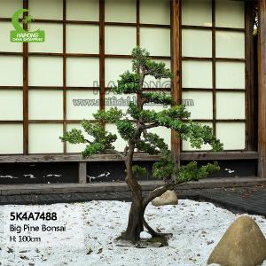 Quality Indoor Decoration Anti Fading Artificial Black Pine Bonsai Real Touch for sale