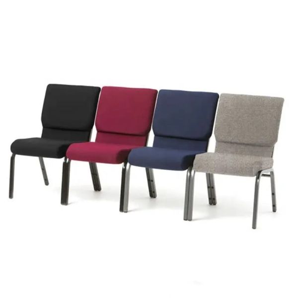 Quality Modern Multi Color Church Pulpit Chairs Comfortable Back Pad Stackable Metal Frame for sale